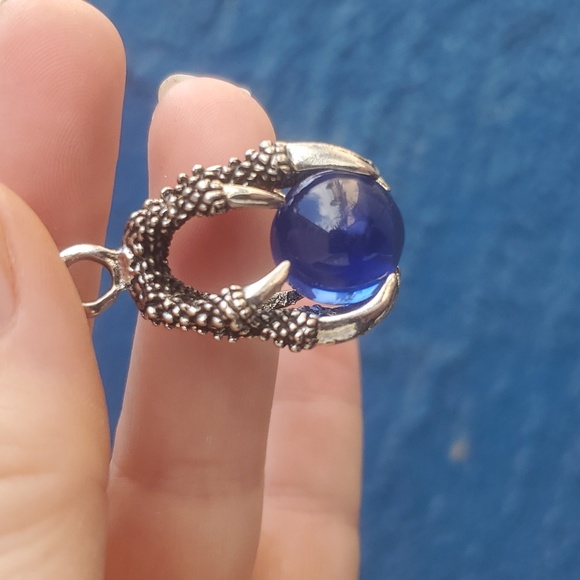 Handmade | Jewelry | New Stainless Steel Dragon Claw Pendant With Blue ...